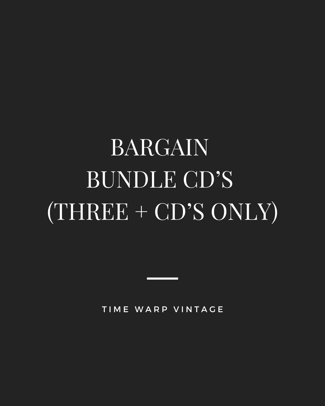 Bargain Set CD'S BUNDLE – Time Warp, LLC