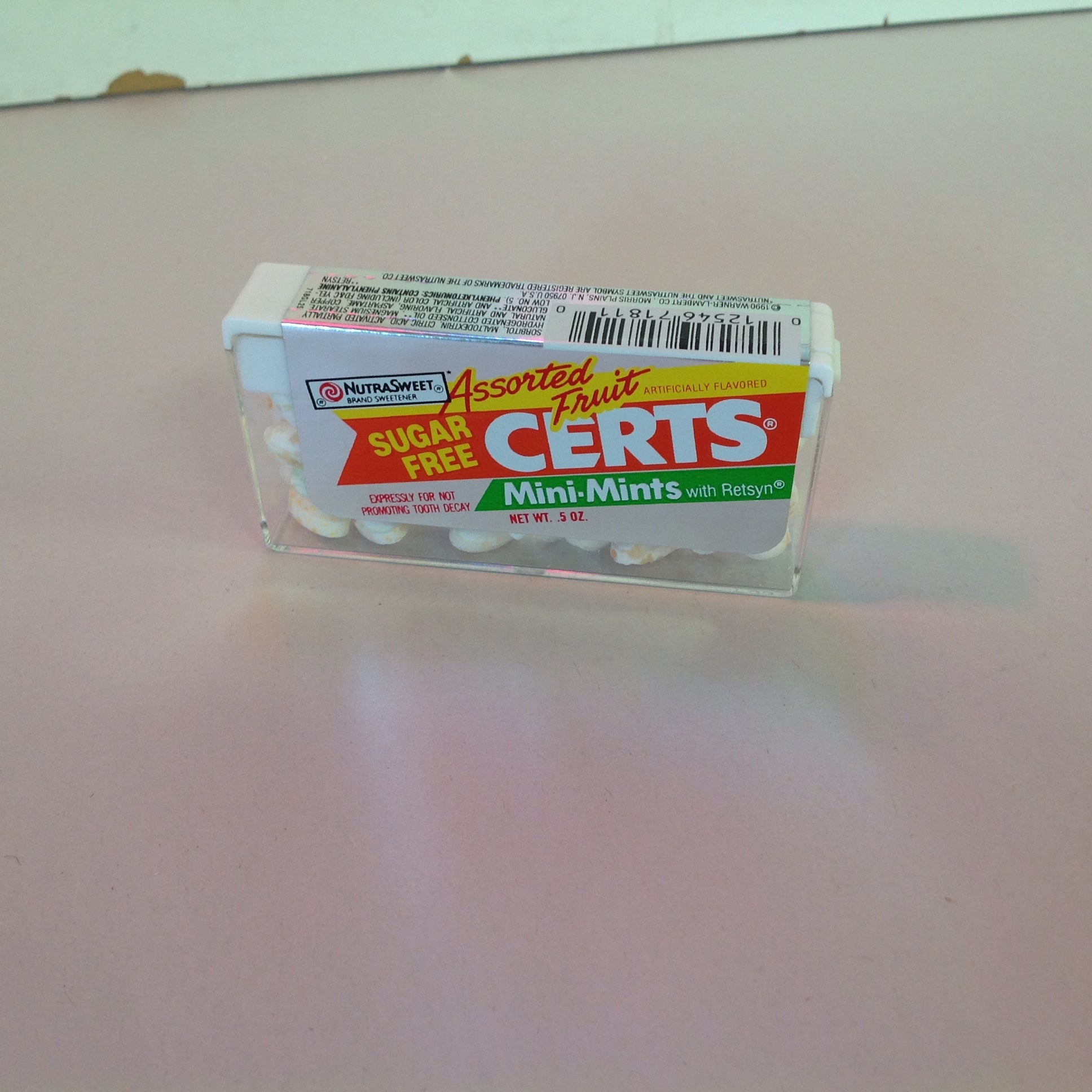 Vintage 1990 NOS Assorted Fruit Sugar Free Certs Mini-Mints with Nutra ...