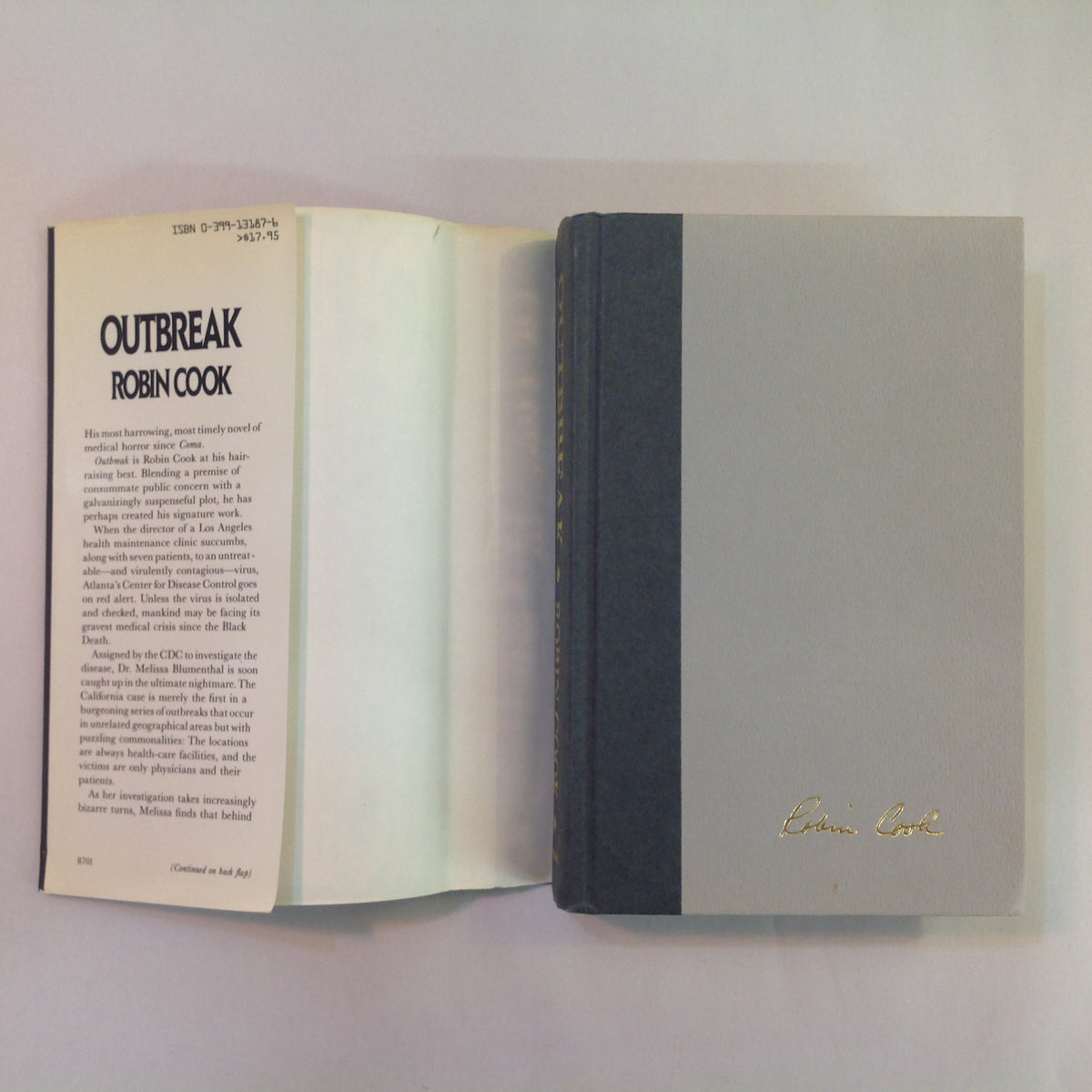 Vintage 1987 Hardcover OUTBREAK Robin Cook – Time Warp, LLC