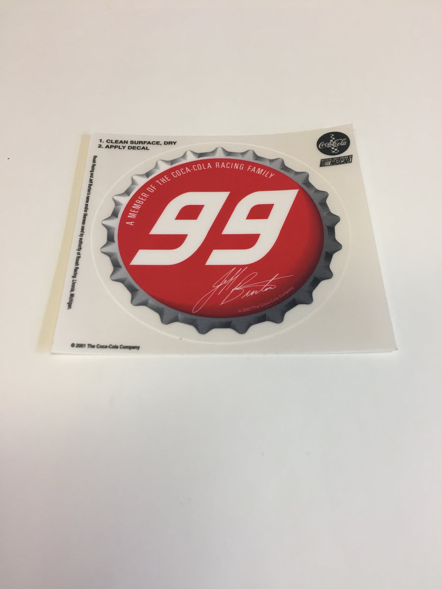 Cool 2001 NASCAR #99 Jeff Burton Coca Cola Stickers NOS Decal – Time ...
