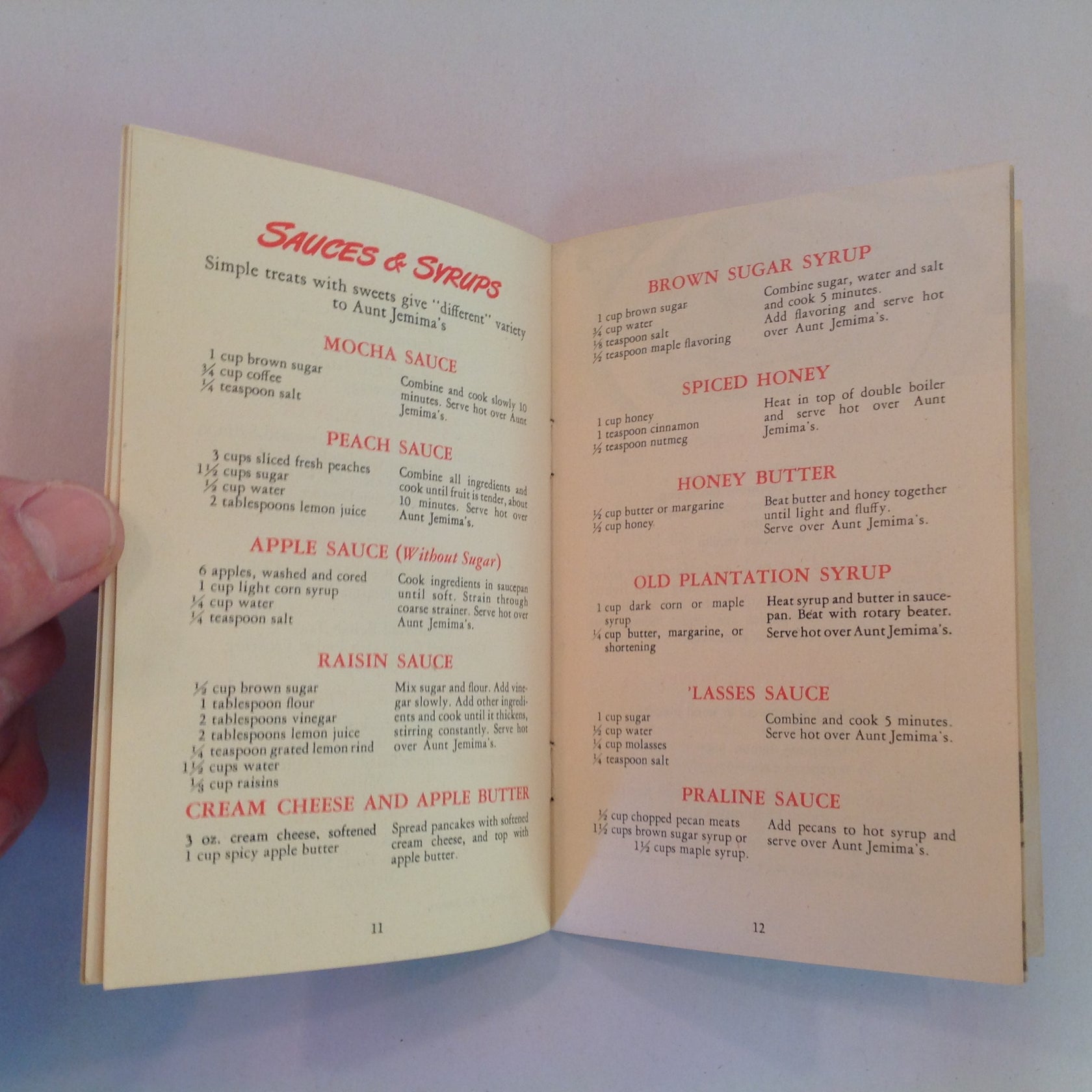 Vintage Recipe Booklet Aunt Jemima's New Temptilatin' Menus and Recipe ...