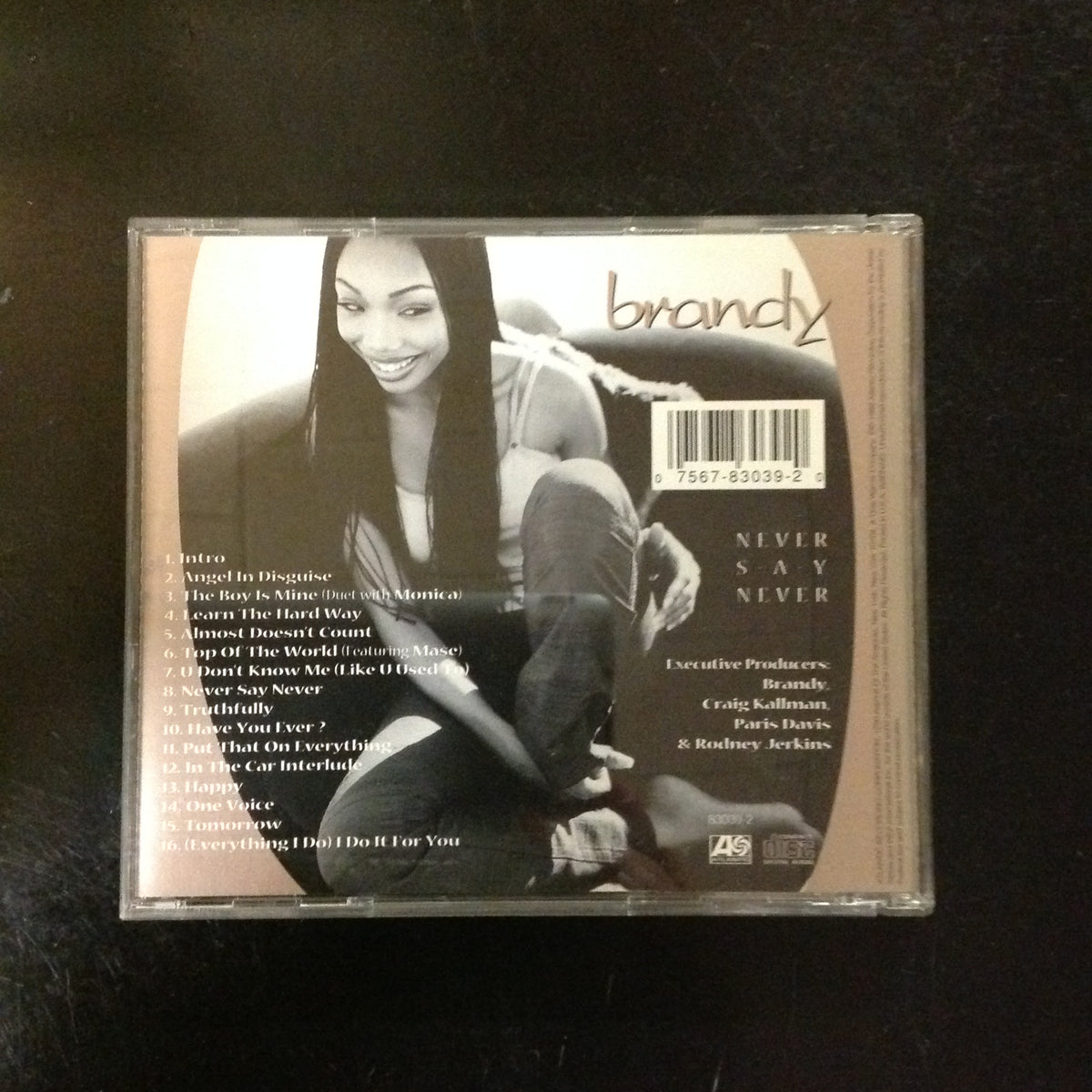 CD Brandy Never Say Never 83039-2 Funk Soul R&B – Time Warp, LLC
