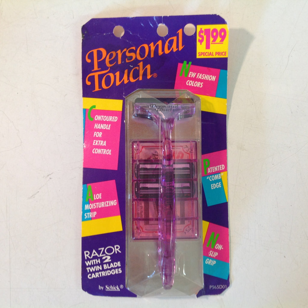 Vintage 1990 NOS Schick Personal Touch Razor System Purple Women's 2 C ...