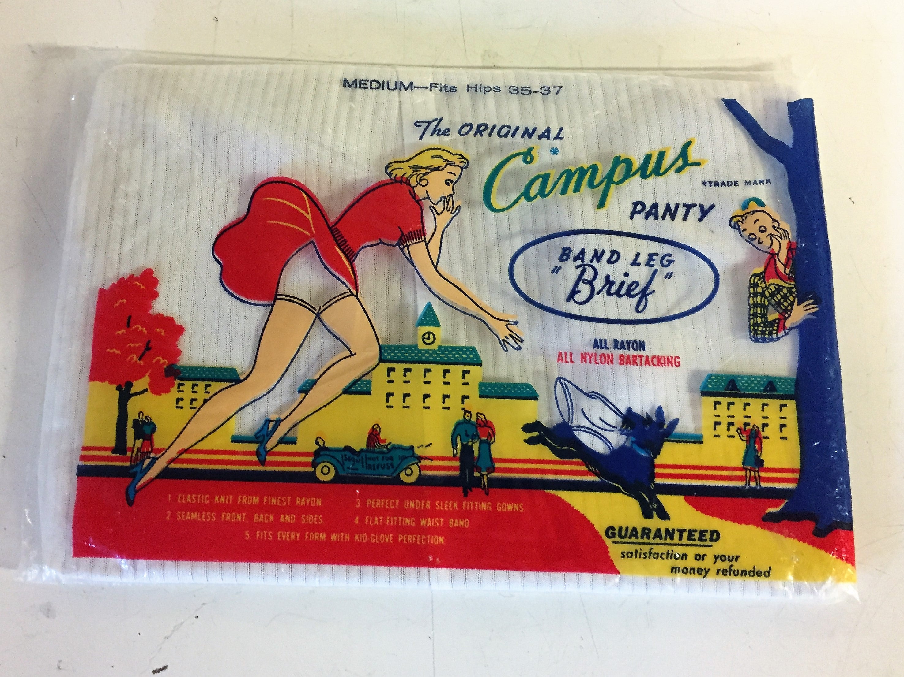 Vintage 1940's 50's The Original CAMPUS PANTY Band Leg Brief NOS Unope ...