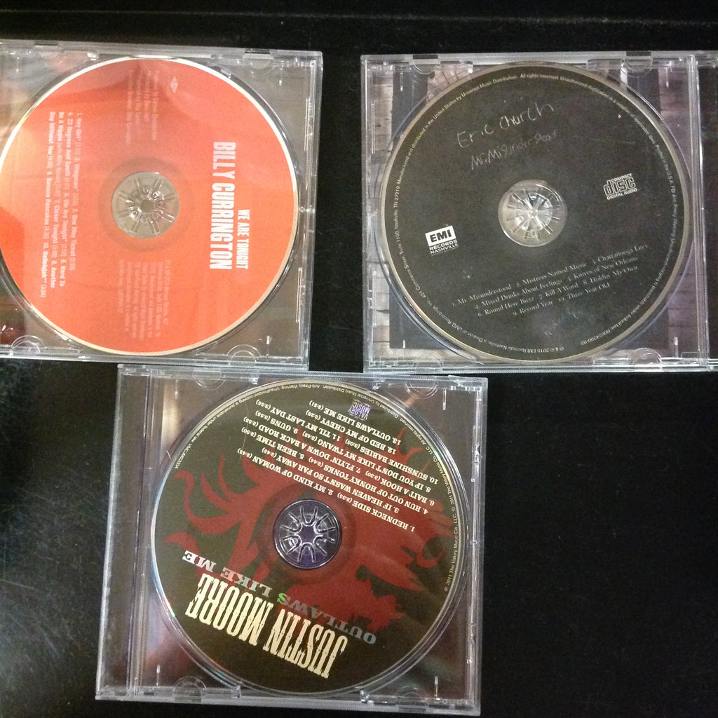 3 Disc SET BARGAIN CDs Country Justin Moore Billy Currington Eric Chur ...