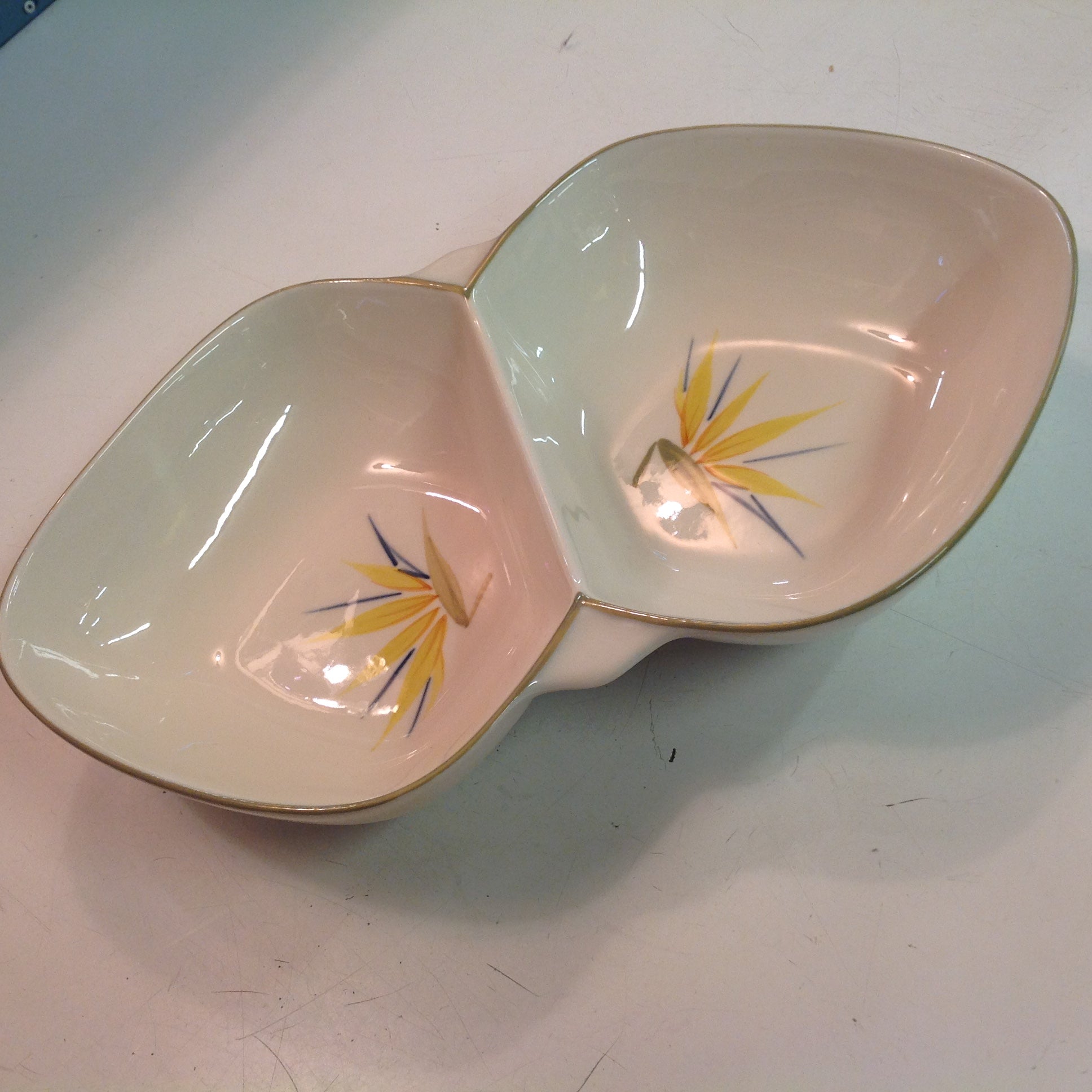 Vintage Handcrafted China Winfield Bird of Paradise Patterned Divided ...